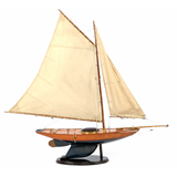 Houten schaalmodel boot, 88 cm hoog en - auctions & price archive